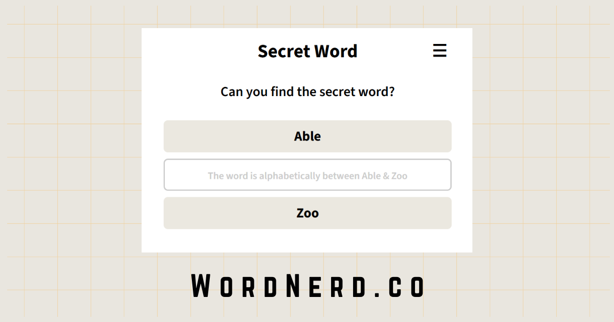 Secret Word